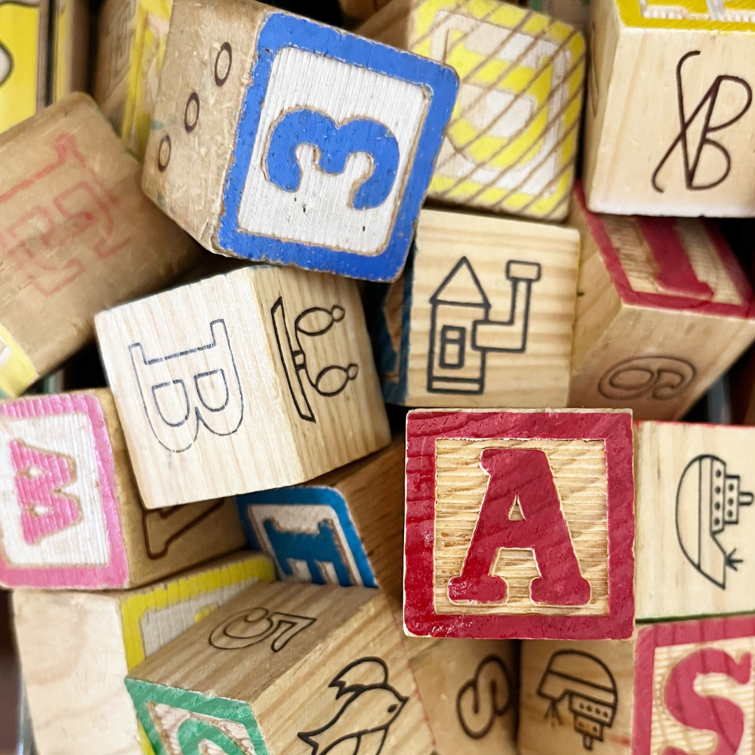 Vintage Wooden Alphabet Blocks 21 VINTAGE WOOD TOY ALPHABET BLOCKS 8