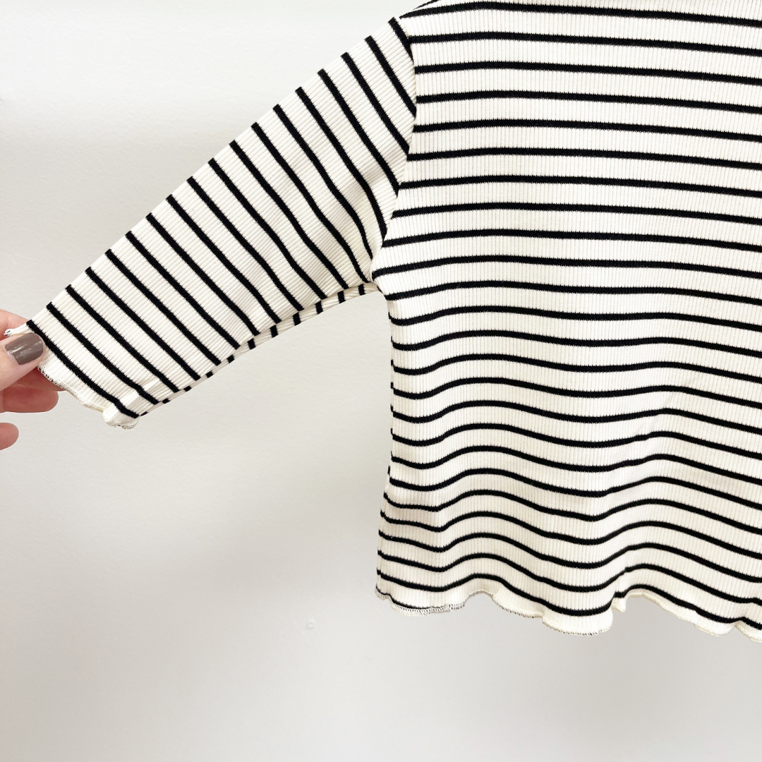 Mock Neck Shirt - Black Stripe – Hello Gracie Lou